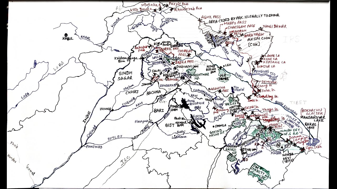 INDUS RIVER SYSTEM || INDIAN MAPPING FOR IAS-PCS|| UPSC ||SSC || UGC ...