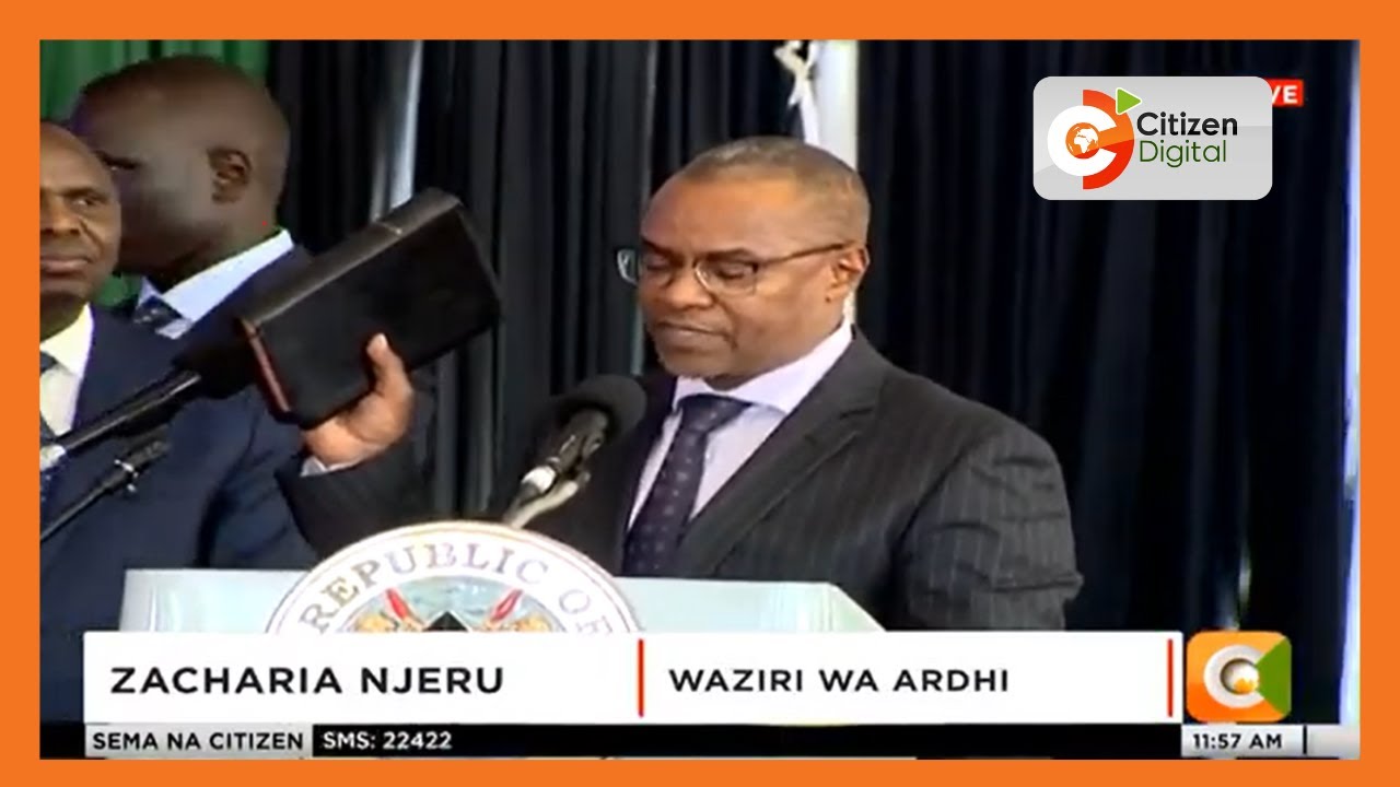 Zacharia Njeru swearing-in as CS of Land, Housing and Urban Development ...