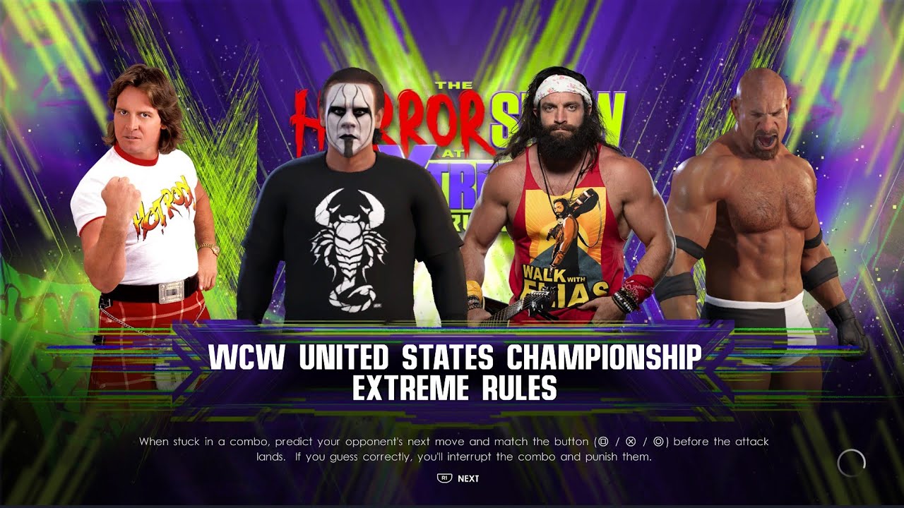 WWE2K22 4 WAY EXTREME RULES MATCH FOR WCW UNITEDSTATES CHAMPIONSHIP ...