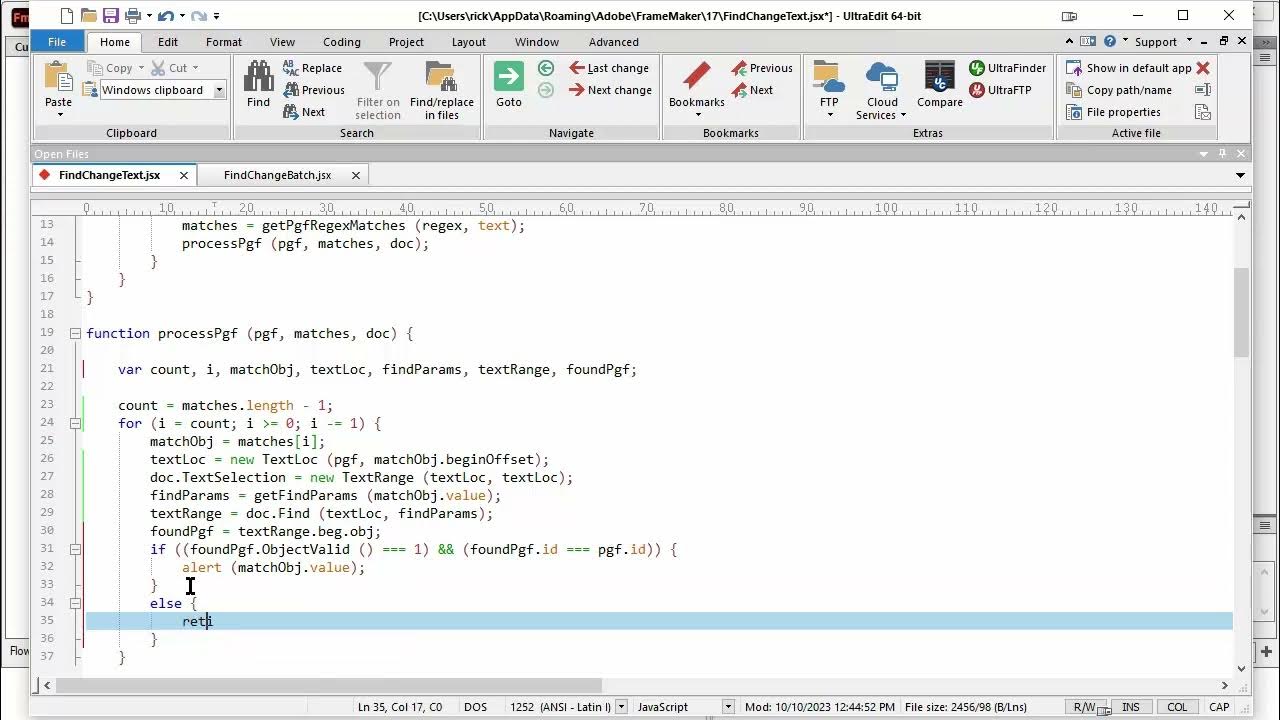 FindChange with FrameMaker ExtendScript 12 - YouTube