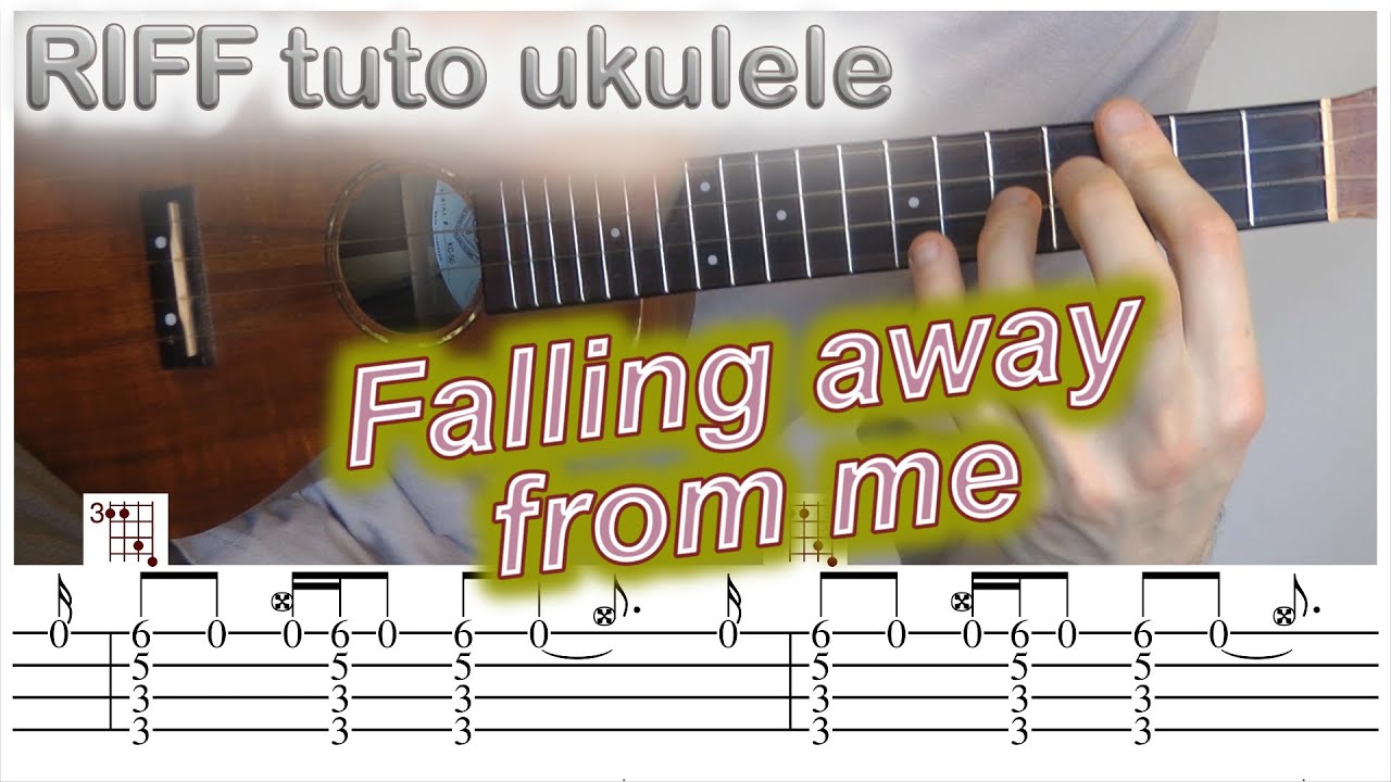 Falling away from me - KORN { TUTO RIFF ukulele fingerstyle tabs ...