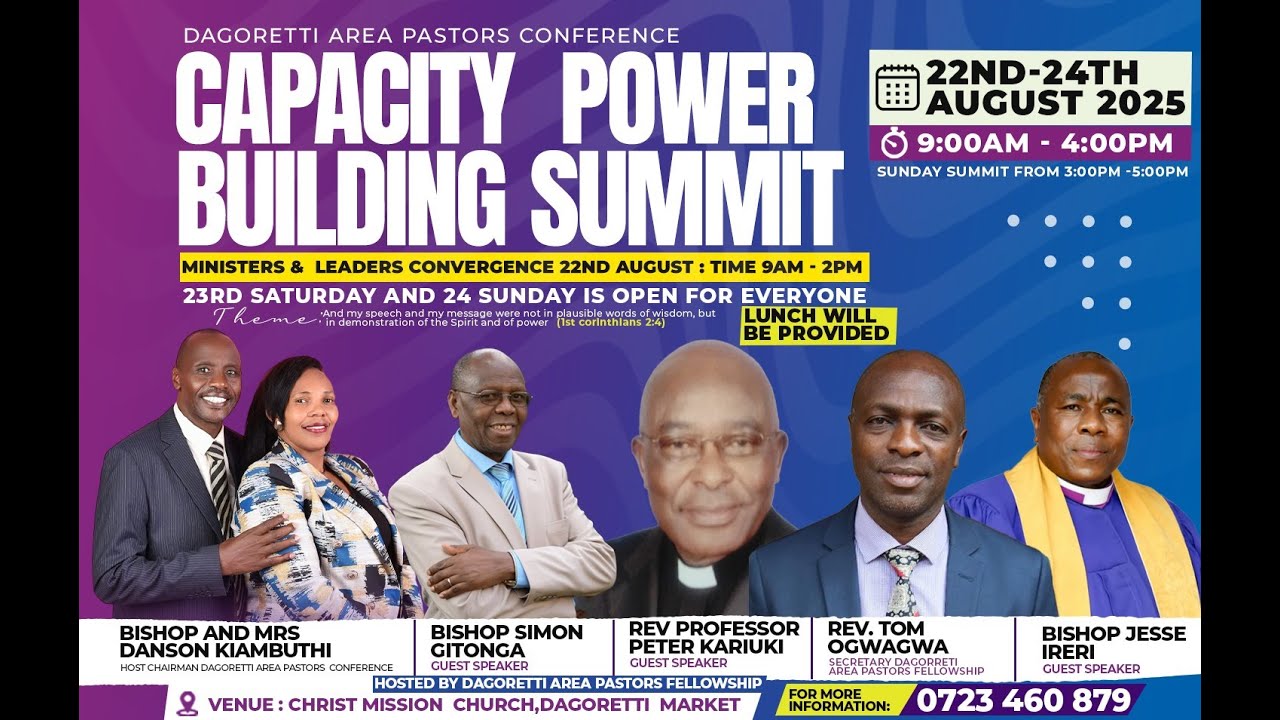 DAGORETTI AREA PASTORS CONFERENCE||1ST SESSION||BISHOP DANSON KIAMBUTHI ...