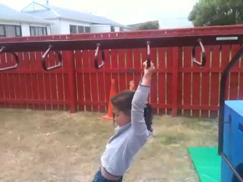 Learning to do monkey bars funny stuff - YouTube