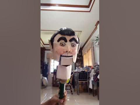 cardboard ventriloquist dummy head no spring - YouTube