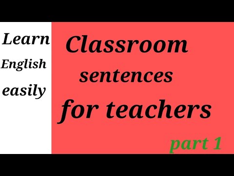 class room sentences for teachers /classroom sentences in English ...