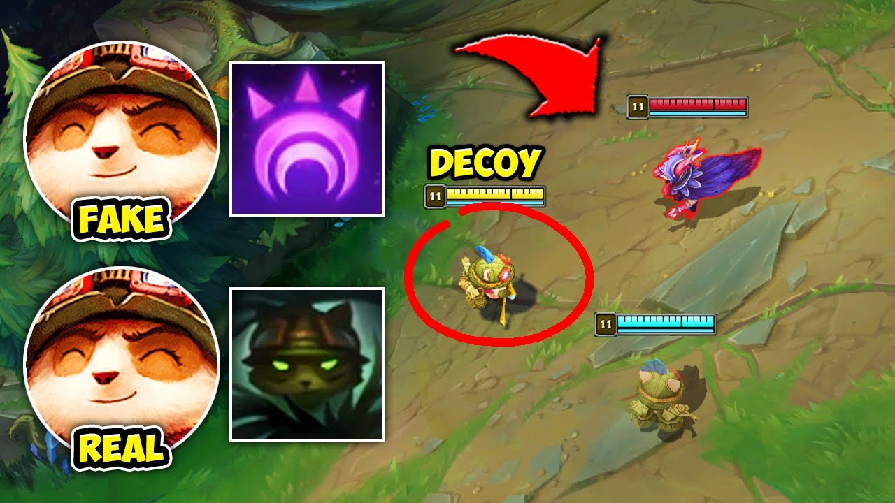 We created a Teemo DECOY and baited the enemies (2 TEEMOS?) - YouTube