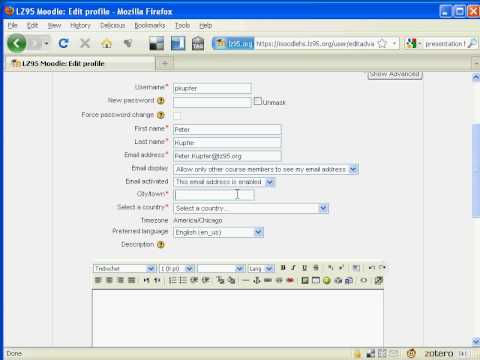 Creating an Account in Moodle - YouTube