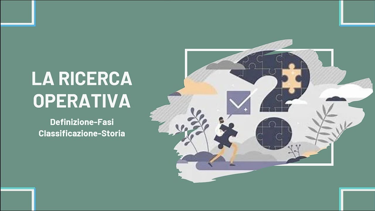 LA RICERCA OPERATIVA - YouTube