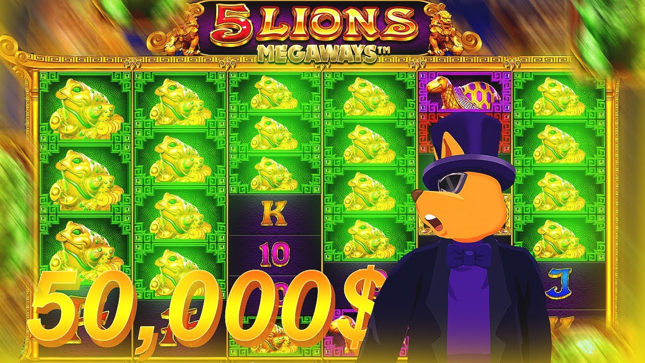 50,000$ WIN on ROOBET (Max Win on 5 Lion Megaways) - YouTube