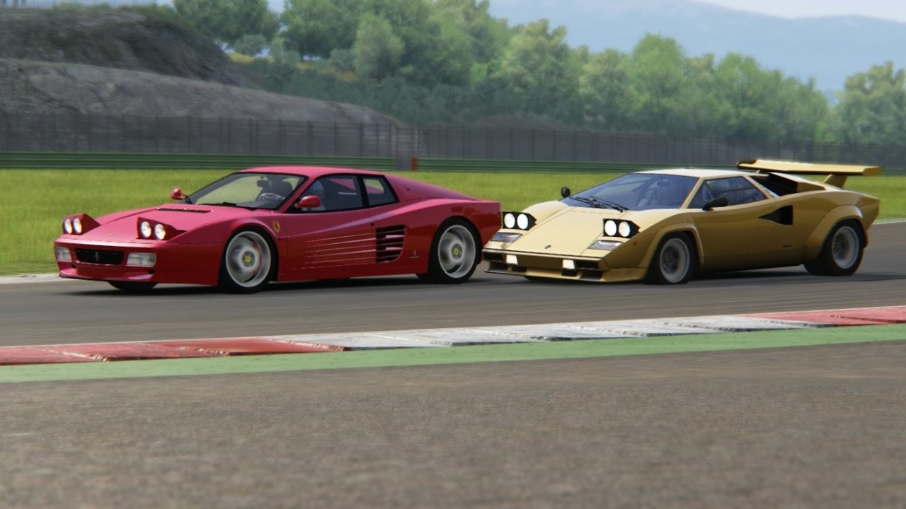 Ferrari 512 Testarossa vs Lamborghini Countatch 5000QV - YouTube
