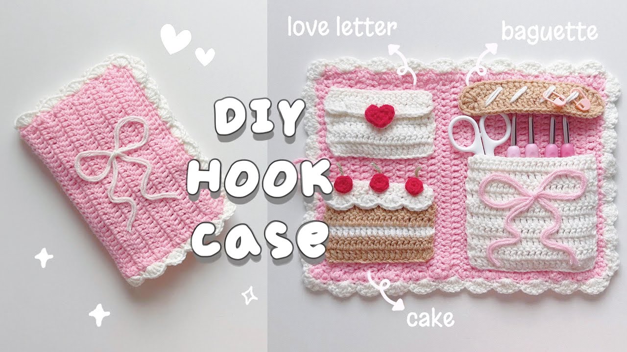 Crochet Stationery / Hook Case Tutorial | Back-to-school Crochet | Easy Crochet ♡ - YouTube