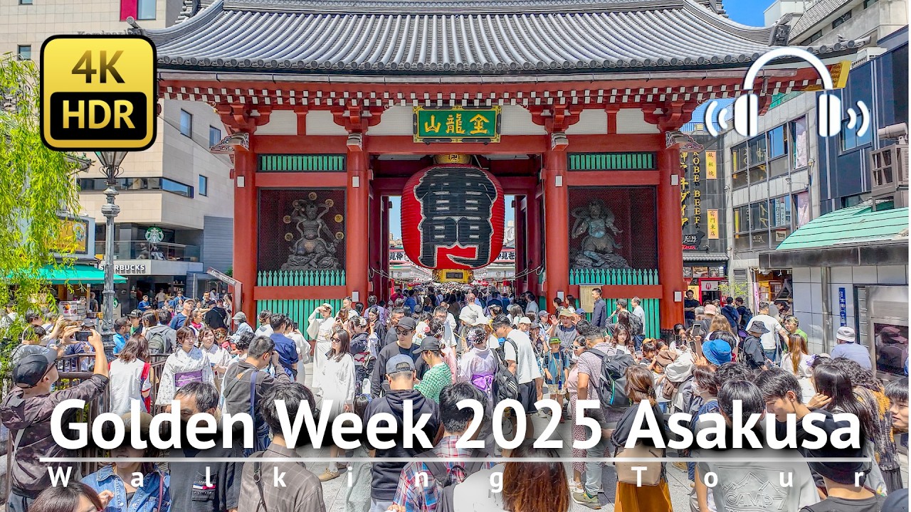 Tokyo Golden Week 2025: Asakusa Walking Tour [4K/HDR/Binaural] - YouTube