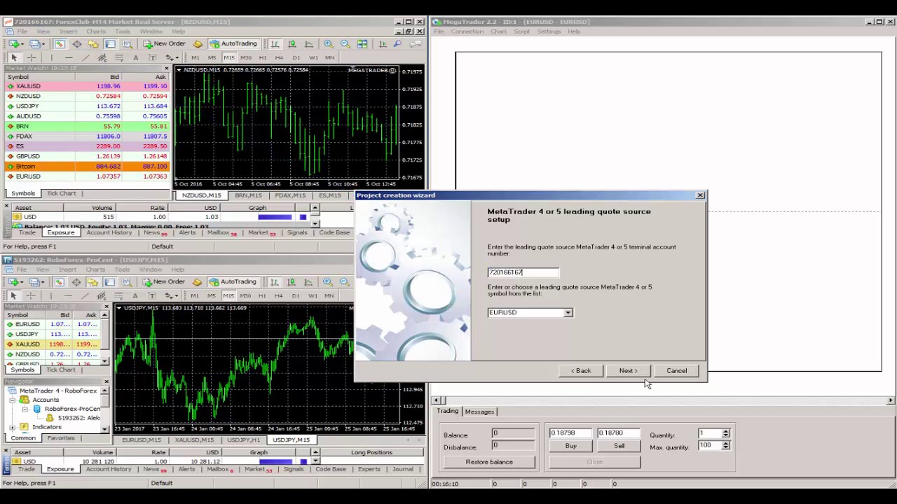Connection of MT4 trading terminal to Megatrader - YouTube