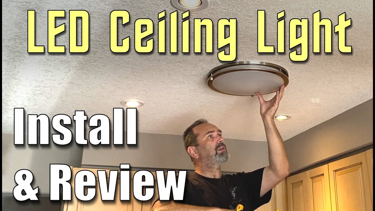 LED Kitchen Ceiling Light Install And Review - YouTube