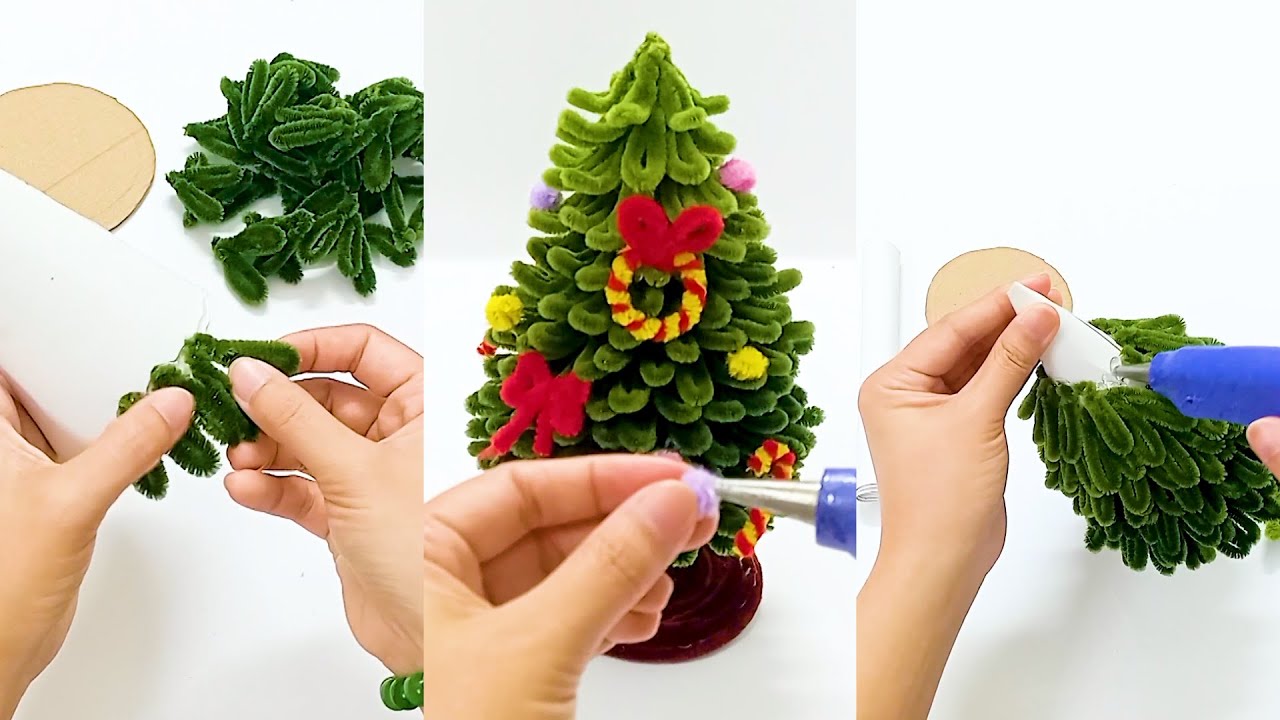 How to make Christmas tree with pipe cleaner - YouTube