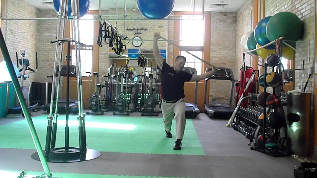 Dynamic Lunge Stick Walk (Sagittal plane) - YouTube