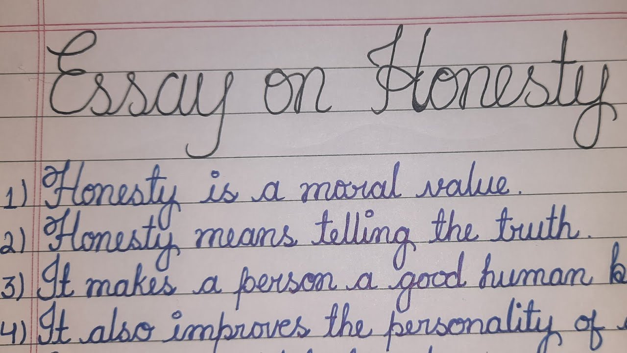 easy essay on Honesty || short essay on 10 lines || Beautiful ...