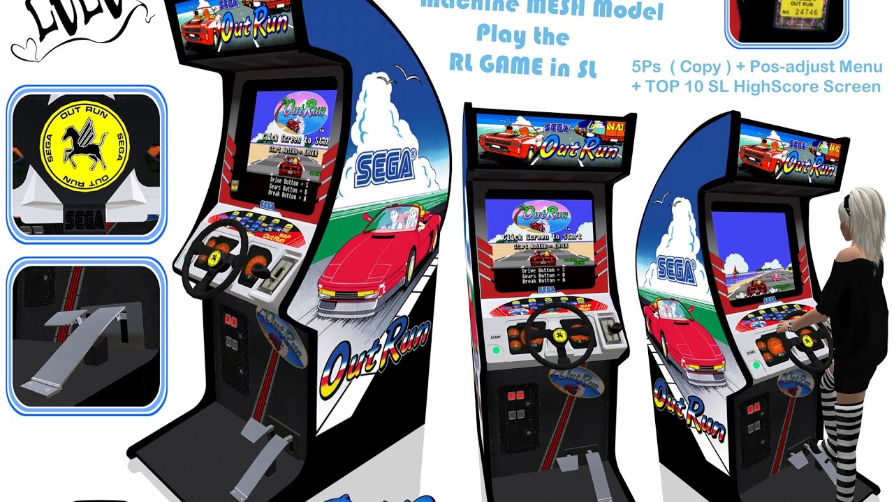 Out Run a Working Arcade Game Machine MESH ( Model ) ADD Video - YouTube