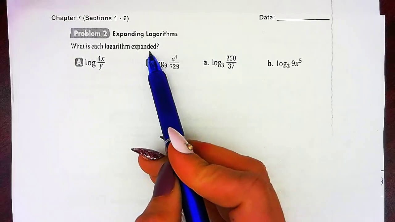 Expanding and Condensing Logarithms - YouTube