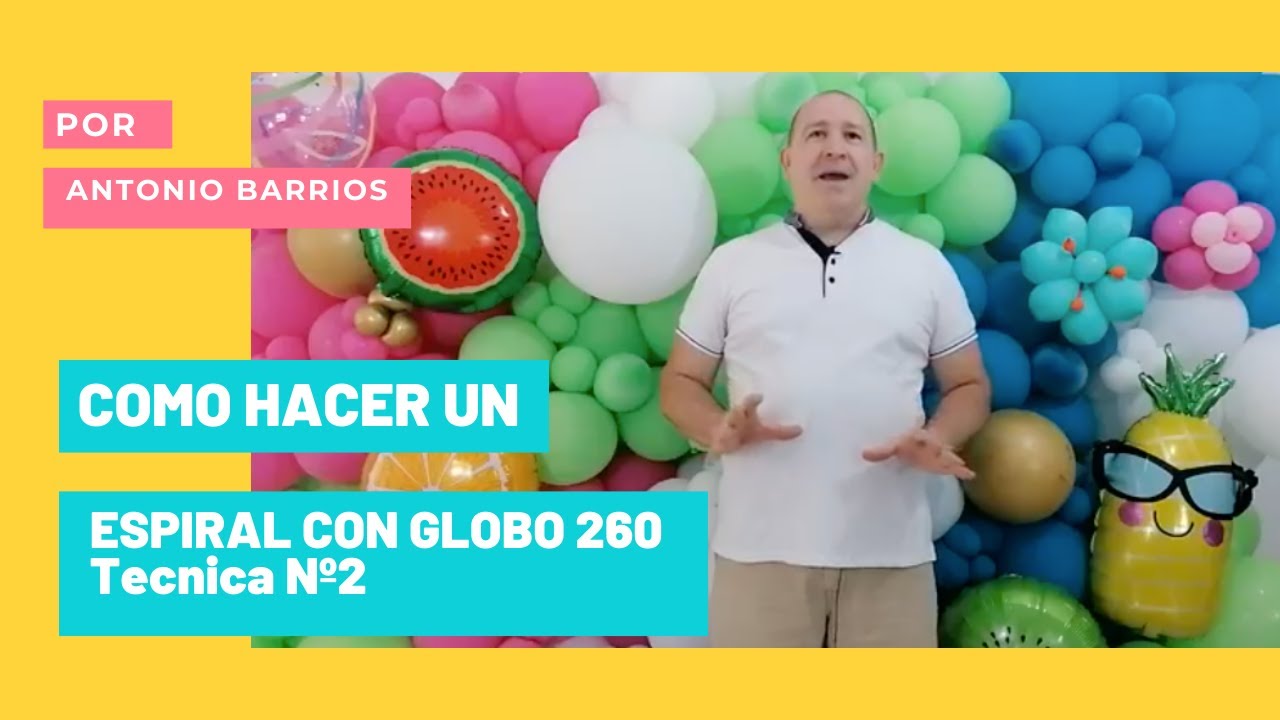 Como hacer un espiral con globos 260 o globos largos, rizos con globos ...