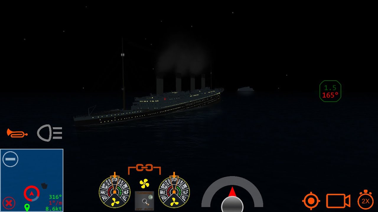 Titanic hit the iceberg and Titanic sinking - Ship Handling Simulator ...