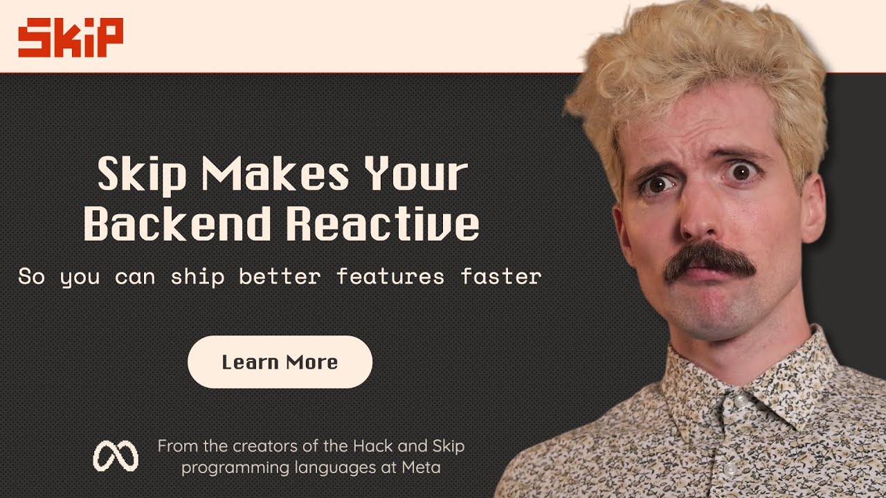 Skip just dropped - "it's like React, for your Backend" - YouTube