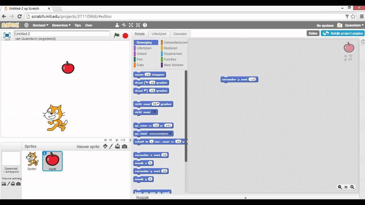 Scratch [1] Appeltjes vangen - YouTube