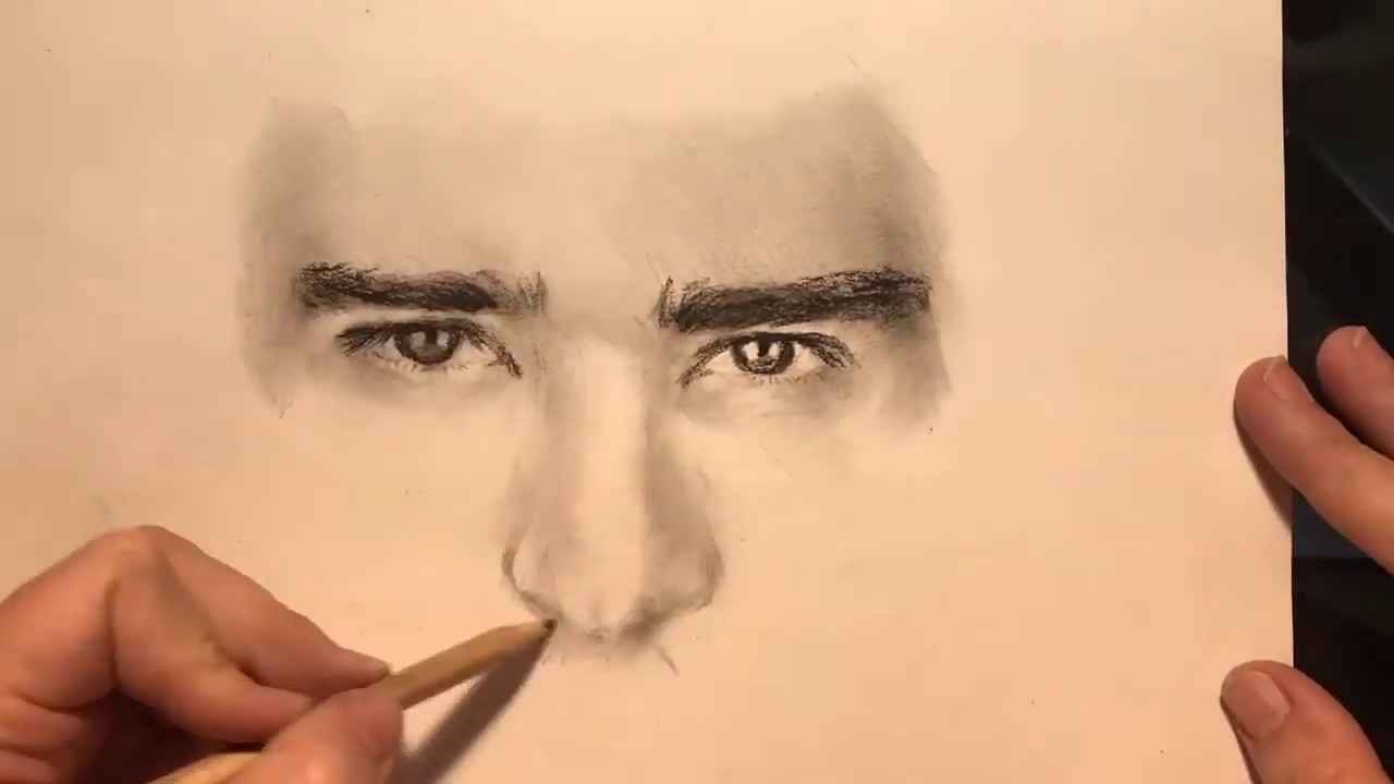 Justin Timberlake pencil drawing pt. 2 - YouTube