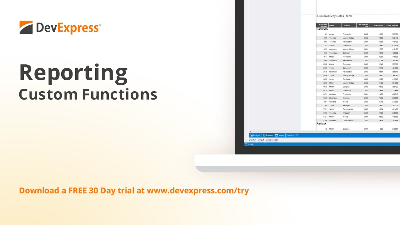 Reporting: Using Custom Functions - YouTube