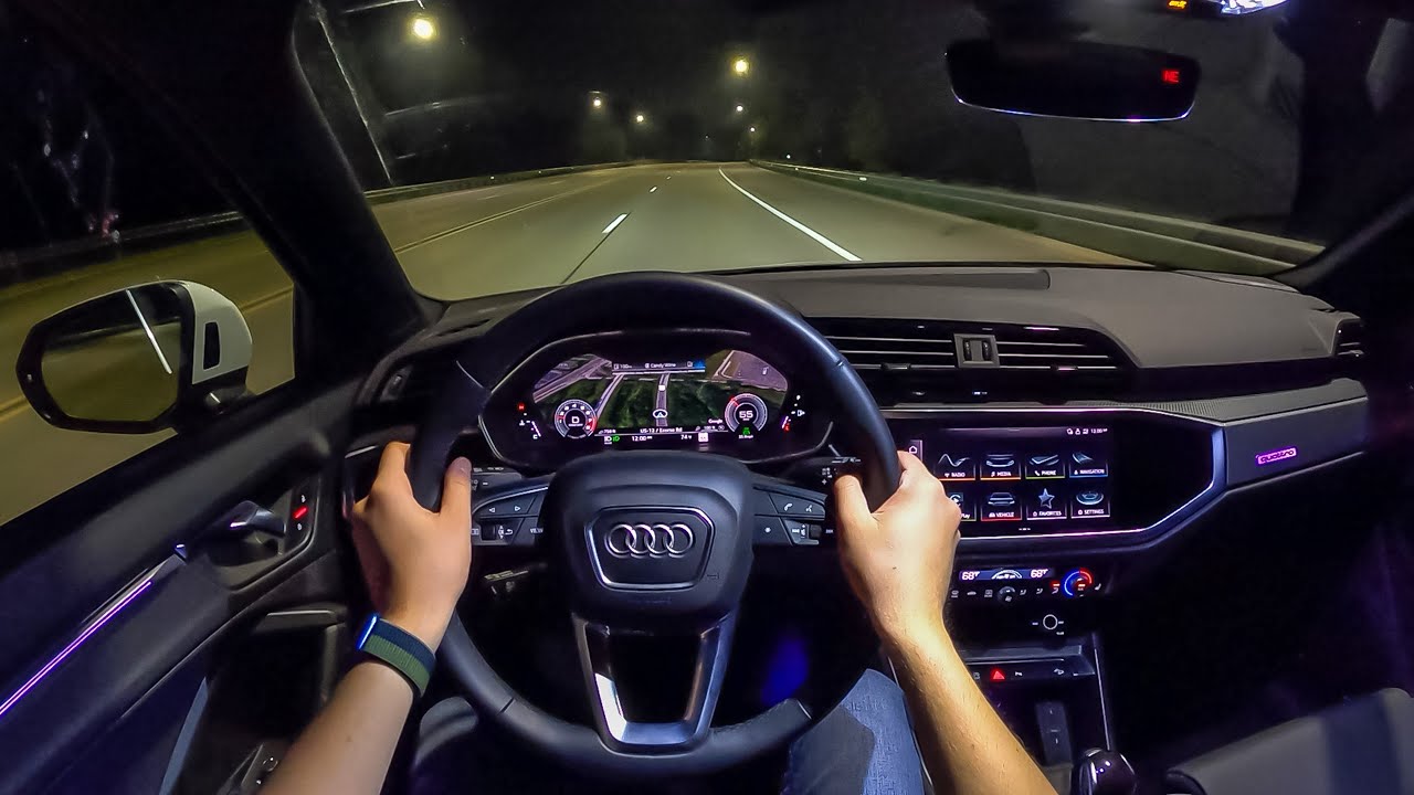 2022 Audi Q3 45 - POV Night Drive (Binaural Audio) - YouTube
