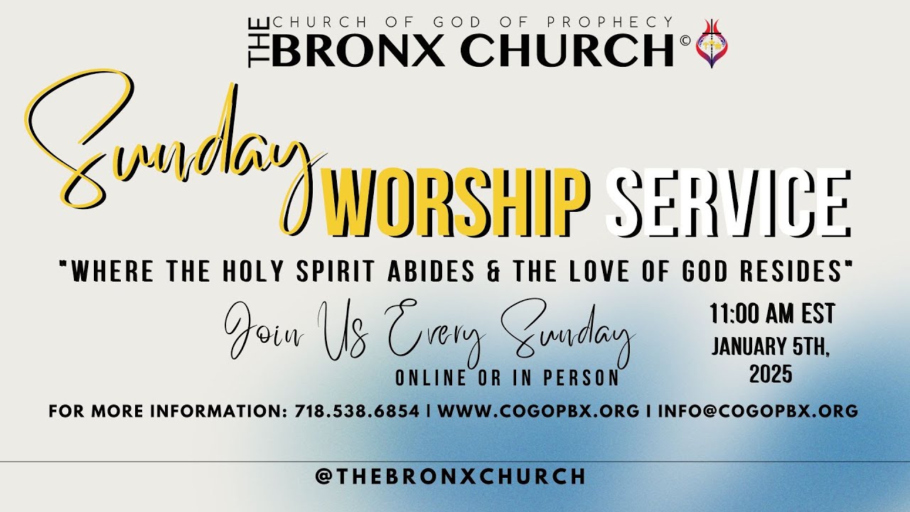 The Bronx Church of God of Prophecy Live Stream - YouTube