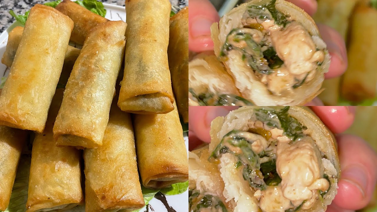 مملحات رمضان 🌙لينيم بحشوة دجاج و سبانخ معلكة ولذيذة سهلة و مكونات جد ...