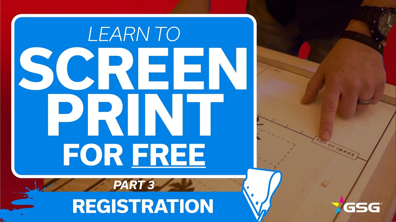 Learn To Screen Print For Free Part 3 Screen Registration GSGU Learn To Screen Print For Free Part 3 Screen Registration GSGU