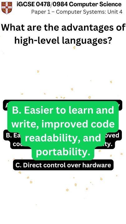 iGCSE Computer Science 0478 0984 Paper 1 Unit 4 q026 v1 - YouTube
