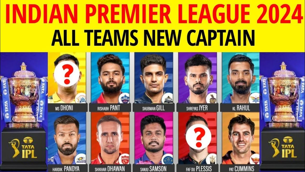 IPL 2024 | All Teams Captain Name Announced | All Teams Captain IPL ...