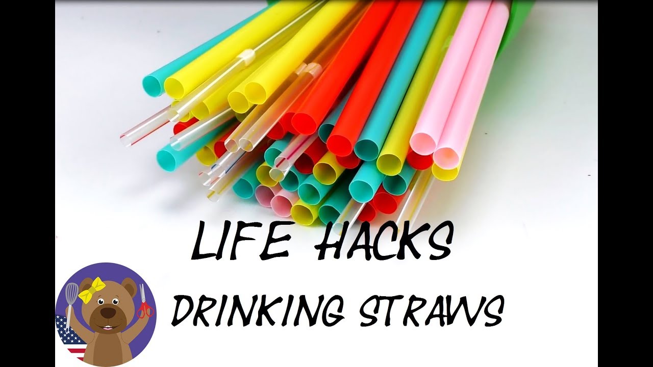 DIY 5 Simple Life Hacks with Drinking Straws - YouTube