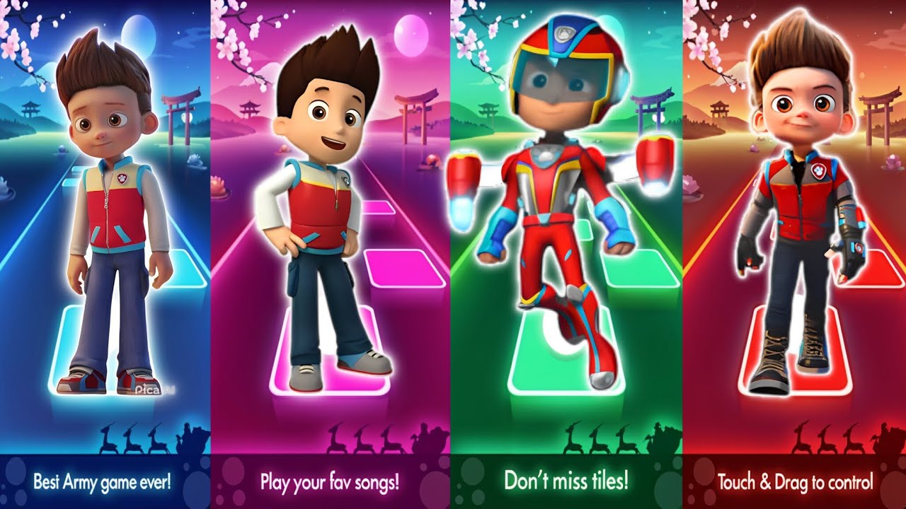 Team Ryder😜😆 - Ryder 🆚 Ryder 🆚 Ryder 🆚 Ryder || PAW Patrol 🎶 Tiles Hop ...