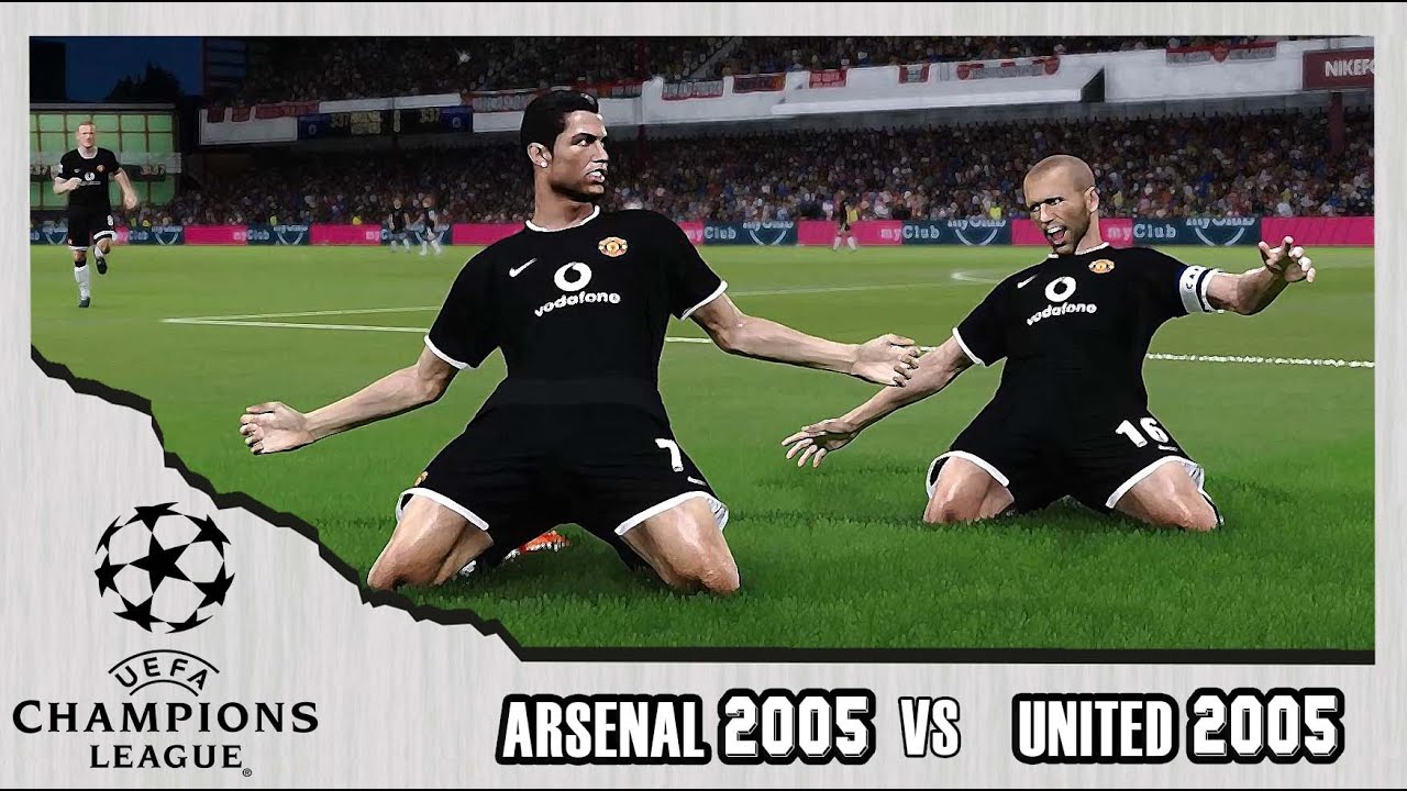 Arsenal 2005 vs Manchester United 2005 Champions League Pes 2021 - YouTube