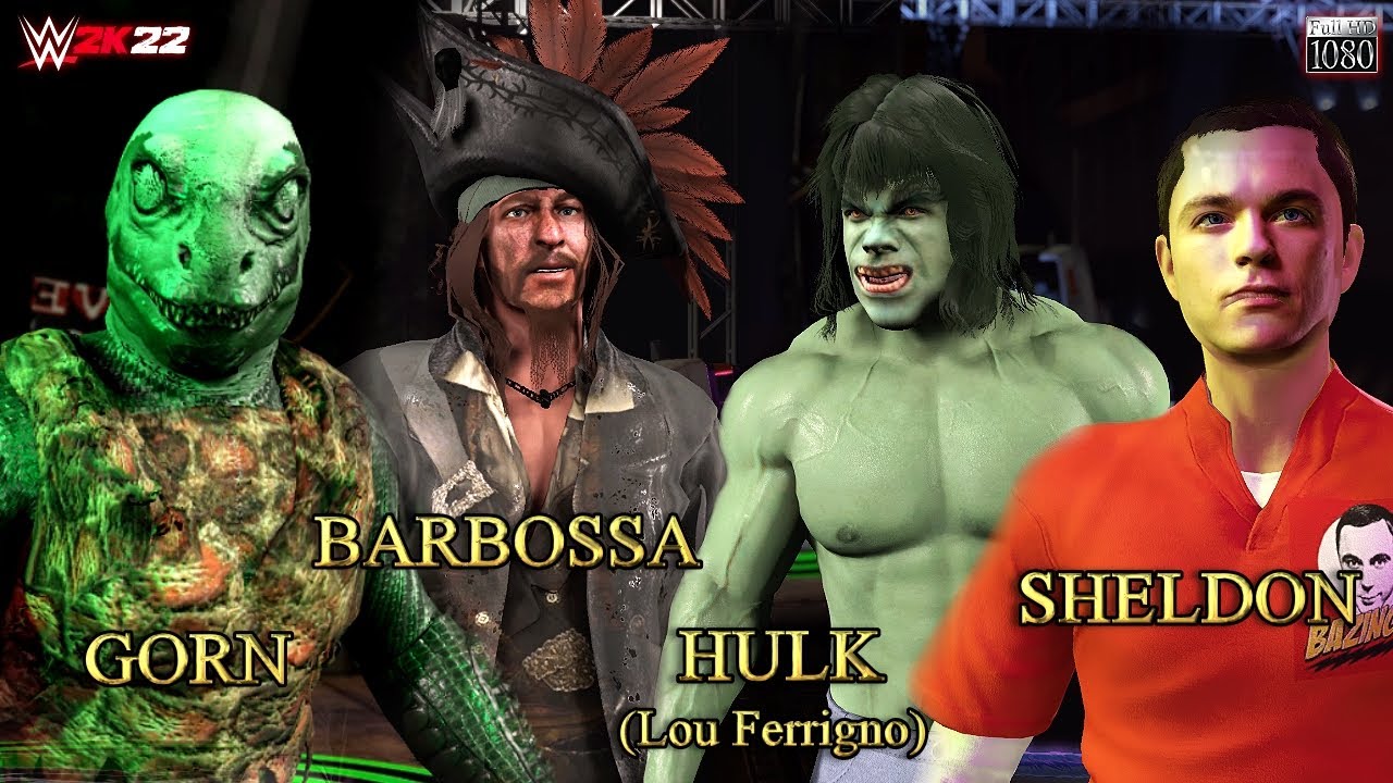 Sheldon Cooper VS. Gorn VS. Hulk (Lou Ferrigno) VS. Barbossa ⭐ FANTASY ...