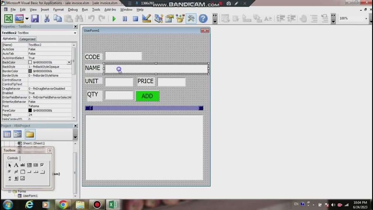 SALES INVOICE EXCEL VBA PART 1 - YouTube