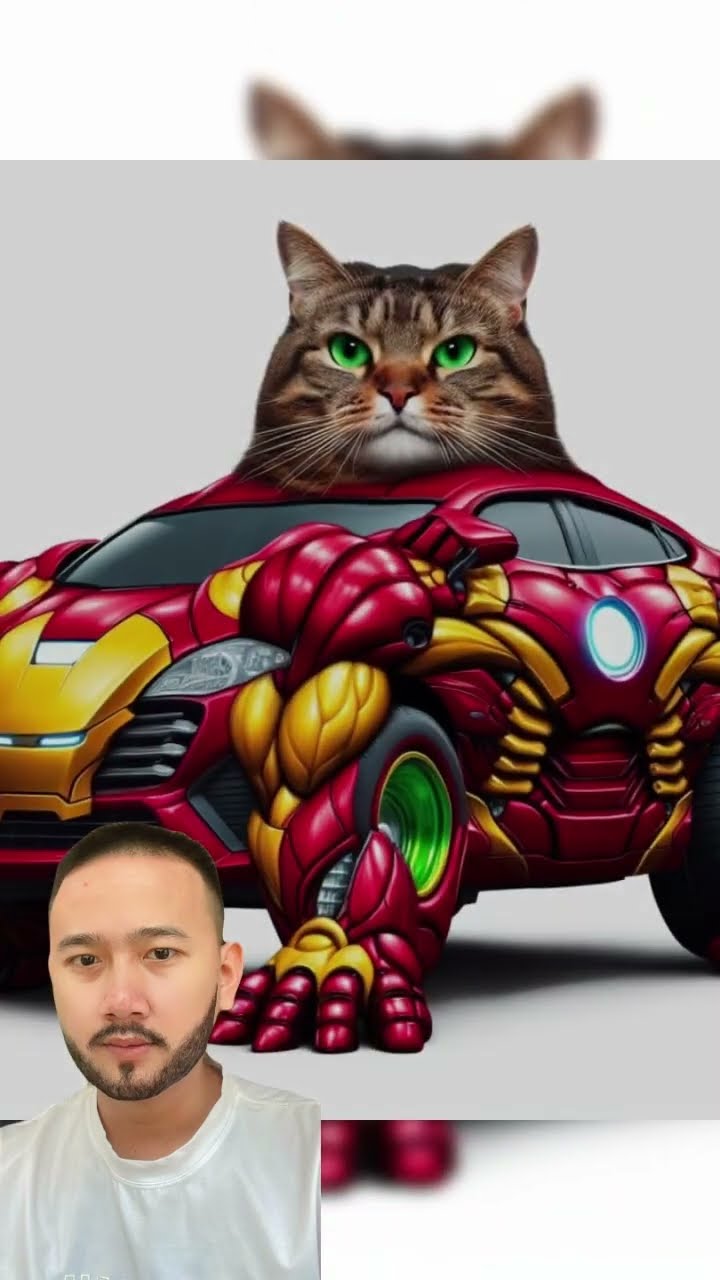 Super iron man cat in the laboratory ️ avengers #dc #venom #subscribe # ...