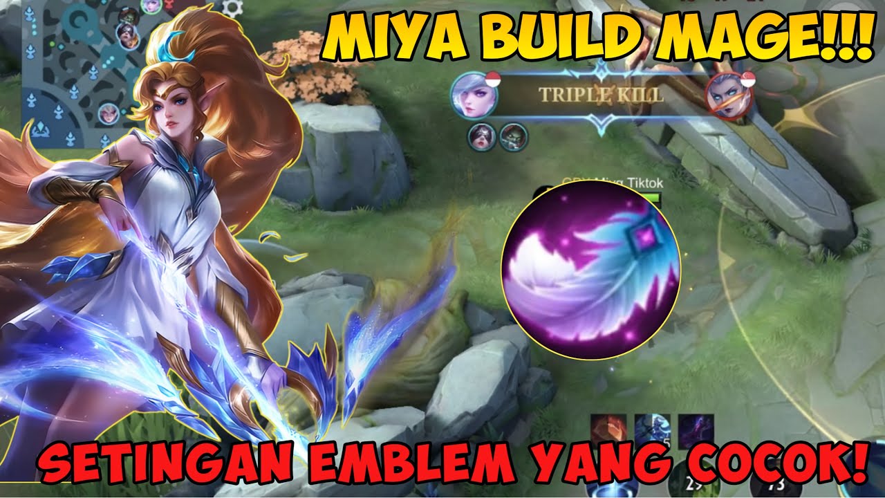 UDAH GILA! MIYA BUILD MAGE? DAMAGENYA SAKIT BANGET! BEST BUILD & EMBLEM ...