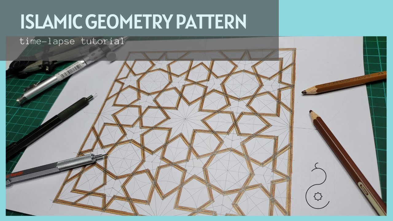 Four fold Islamic geometry pattern's tutorial - YouTube