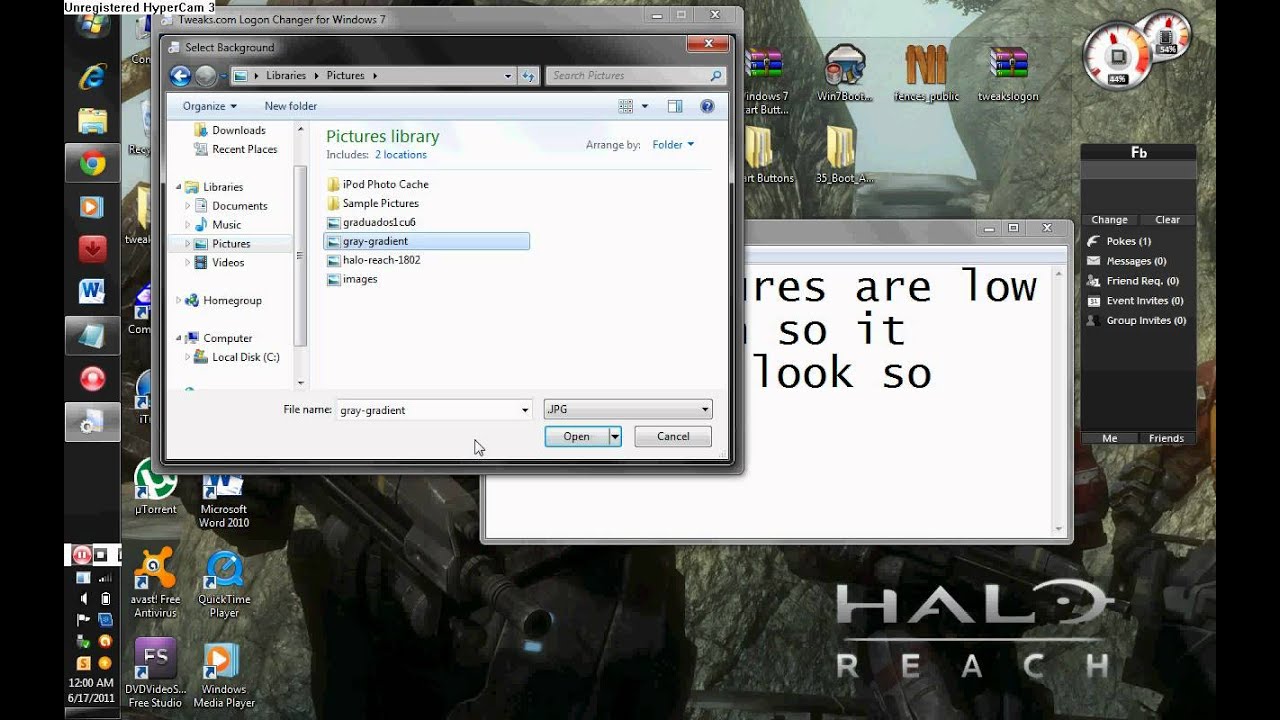 How to change the background of the the log on/log off screen - YouTube