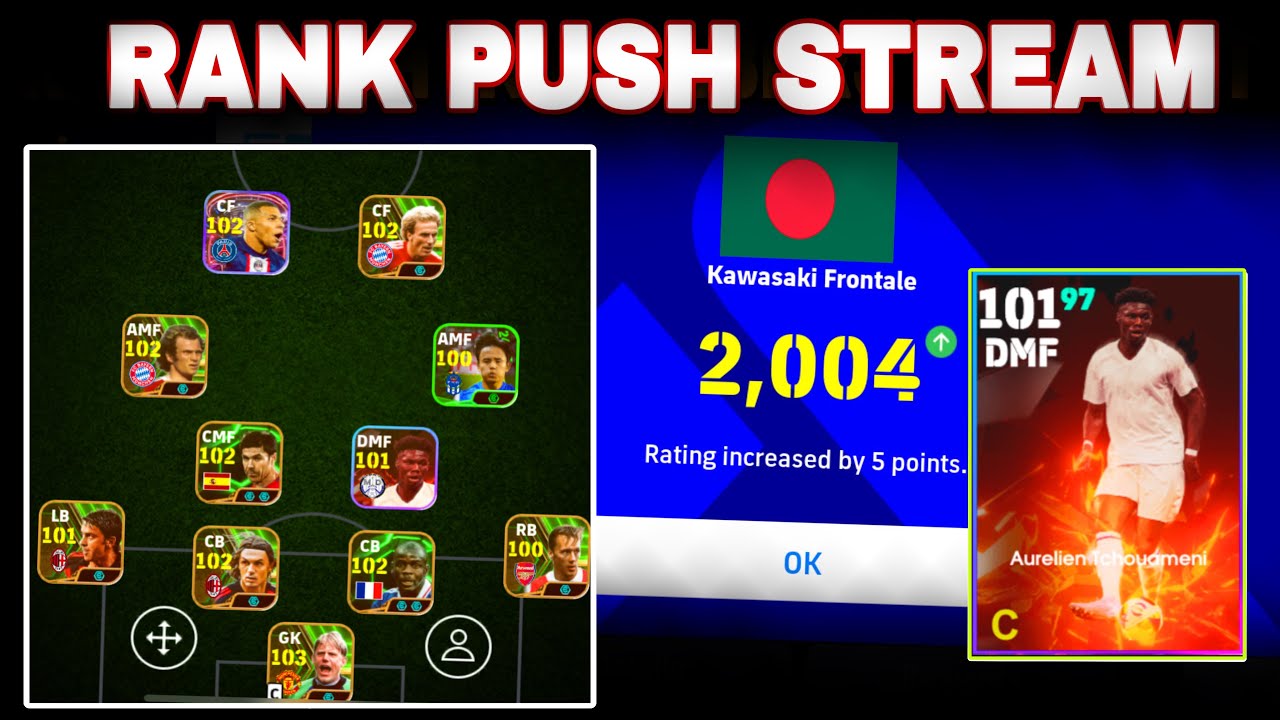 Rank Push Stream with New Manager 🥹| eFootball And I Live # ...