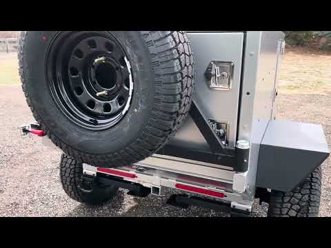 Overland Trailer - Spare Tire Swing Gate - YouTube