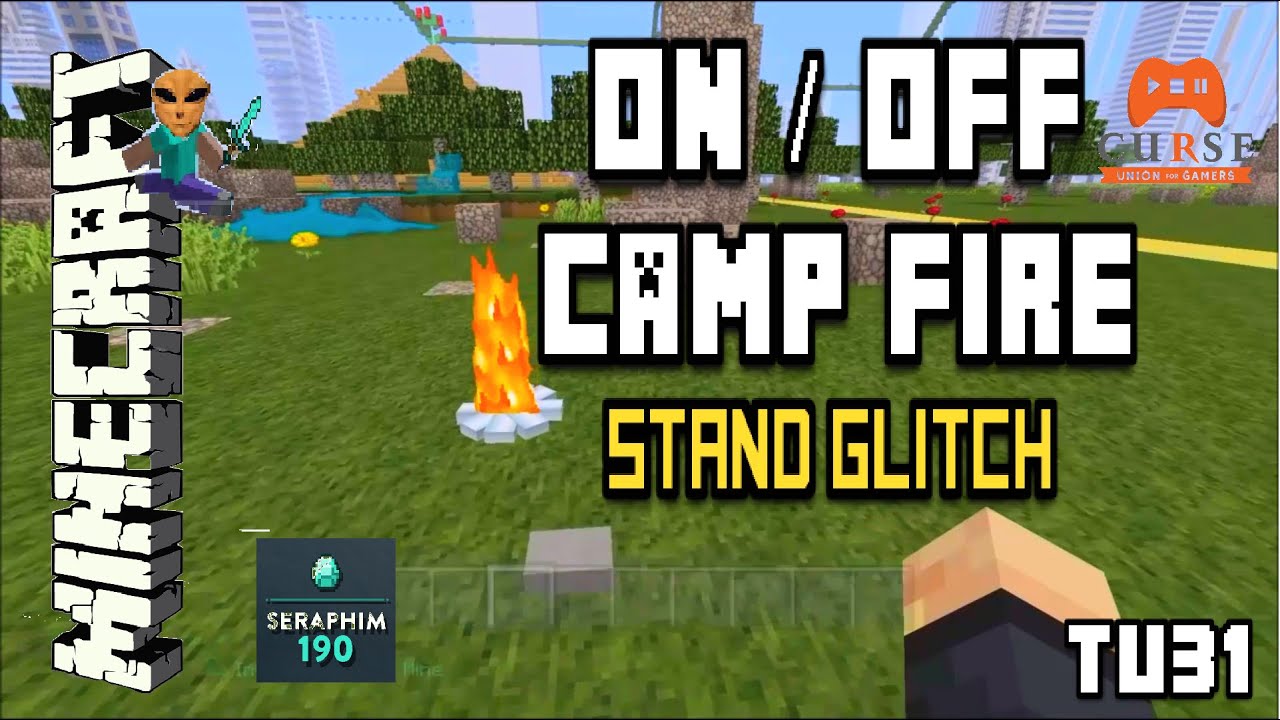 Minecraft PS4 - TU31 ( ON /Off CAMP FIRE! ) Stand Glitch - TUTORIAL ...