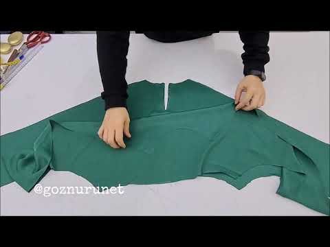 M Beden Çok Kolay Saten Elbise Dikimi