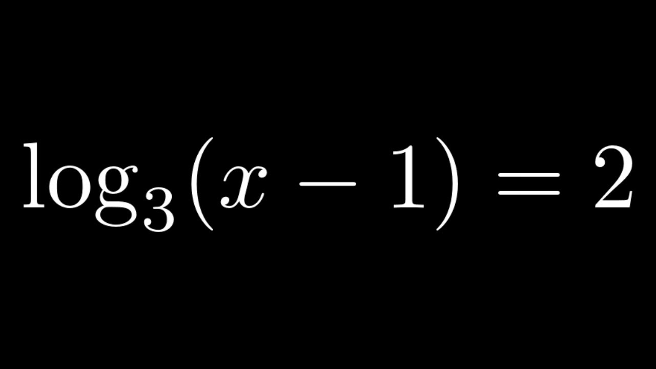 How to Solve an Equation for x with a Single Logarithm when the Base is ...