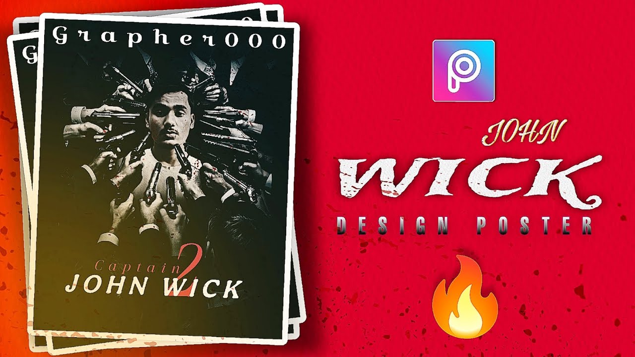 How to edit John Wick movie poster editing || How to edit movie poster ...